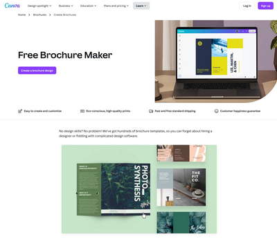 Canva Free Brochure - canva.com - AI Brochure Maker