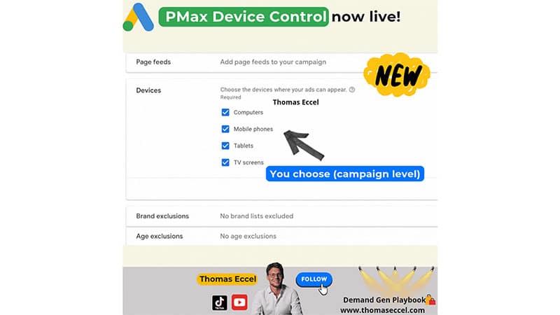 Google Ads Device Targeting Controls For Performance Max Campaigns